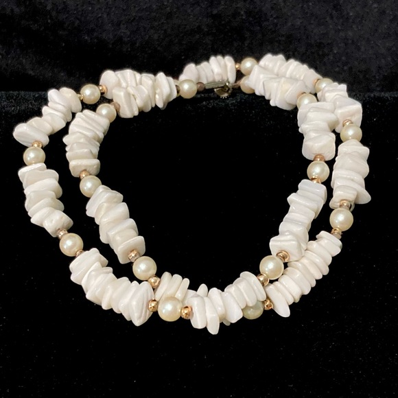 Vintage | Jewelry | Vintage Natural Pearl Puka Shell Necklace 8 | Poshmark